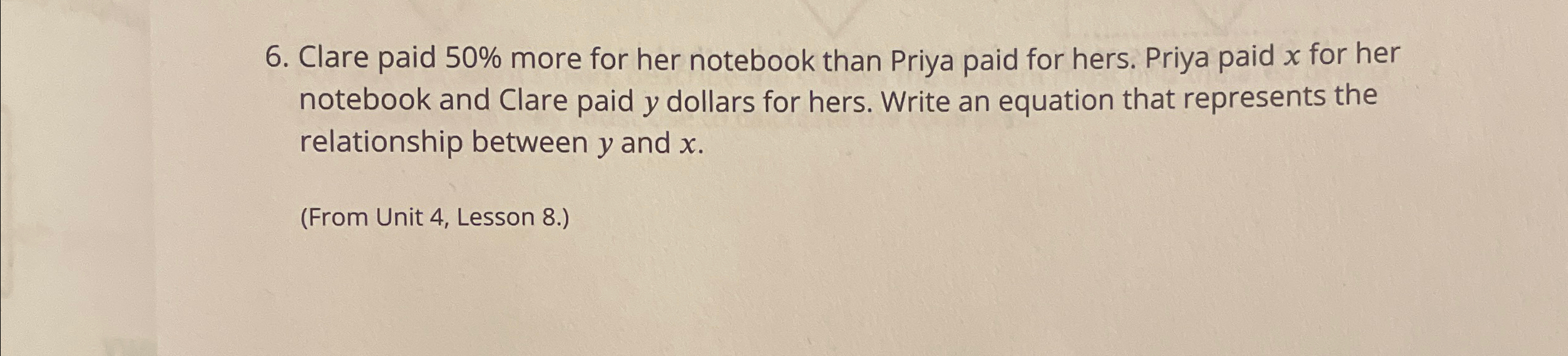 Solved Clare paid 50% ﻿more for her notebook than Priya paid | Chegg.com