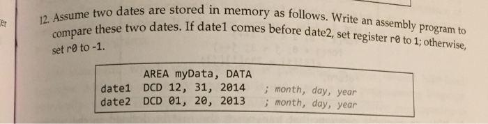 Solved ed in memory as follows. Write an assembly program to | Chegg.com