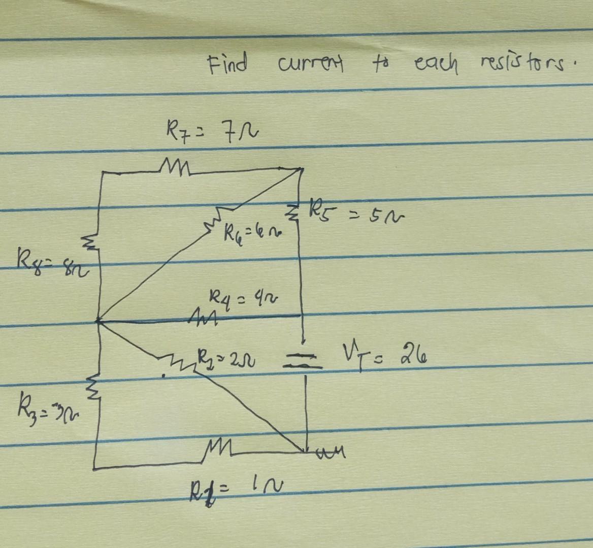 Solved Find current to each resistors. | Chegg.com