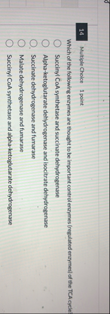 Solved 14Multiple Choice1 ﻿pointWhich of the following | Chegg.com