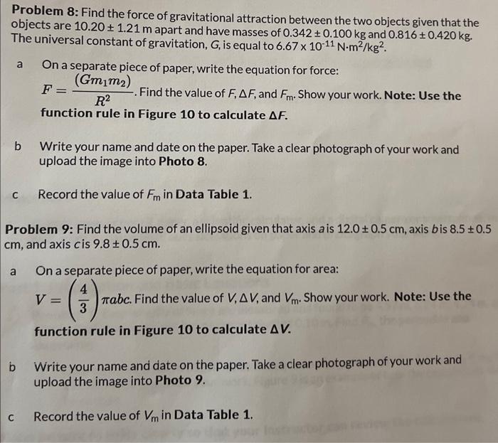Problem 8: Find the force of gravitational attraction | Chegg.com