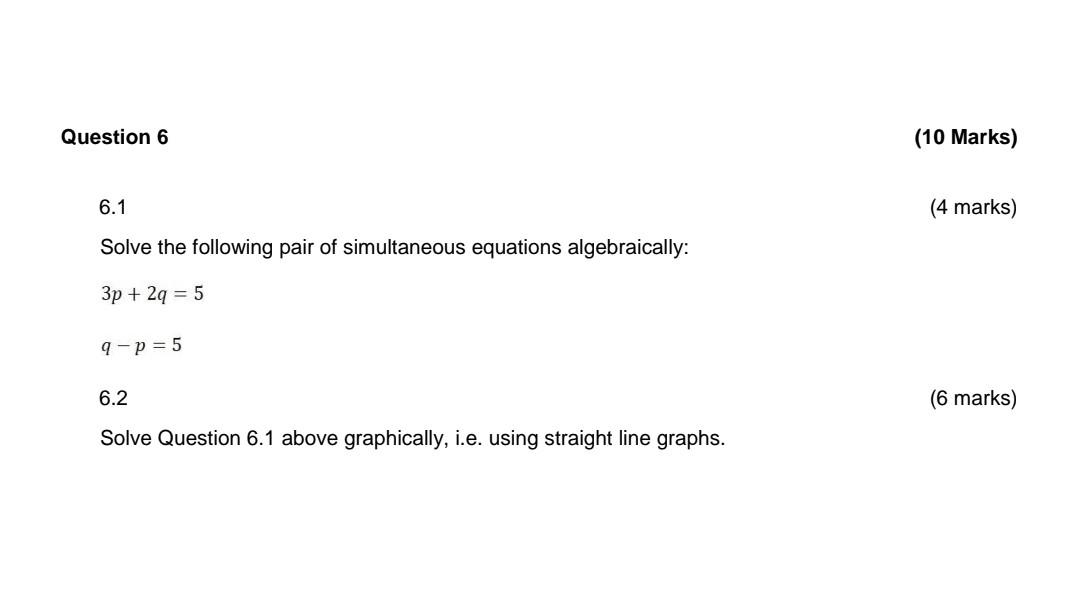 Solved Question 6 10 Marks 61 4 Marks Solve The 4070