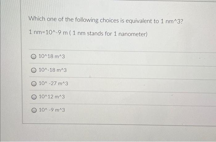 Solved Which one of the following choices is equivalent to 1 | Chegg.com