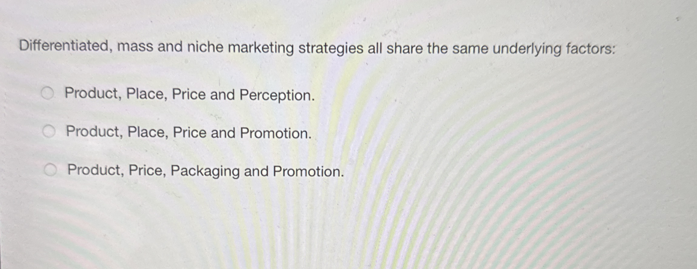 High Quality SOLUTION Differentiated, mass and niche marketing strategies | Chegg.com