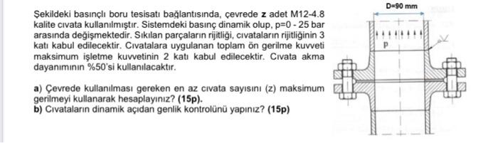 Solved In the pressure pipe connection in the figure, z | Chegg.com