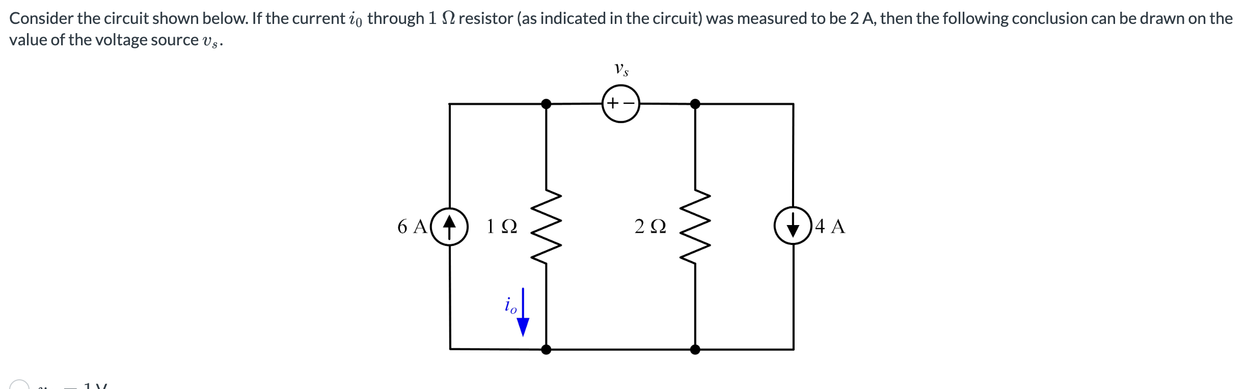 Solved Consider the circuit shown below. If the current i0 | Chegg.com