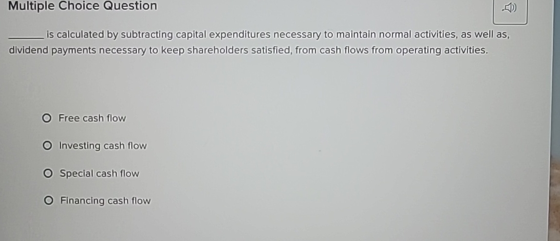 Multiple Choice Question ﻿is calculated by | Chegg.com