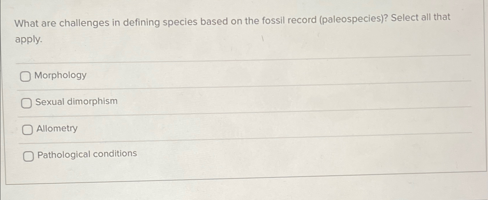 Solved What are challenges in defining species based on the | Chegg.com
