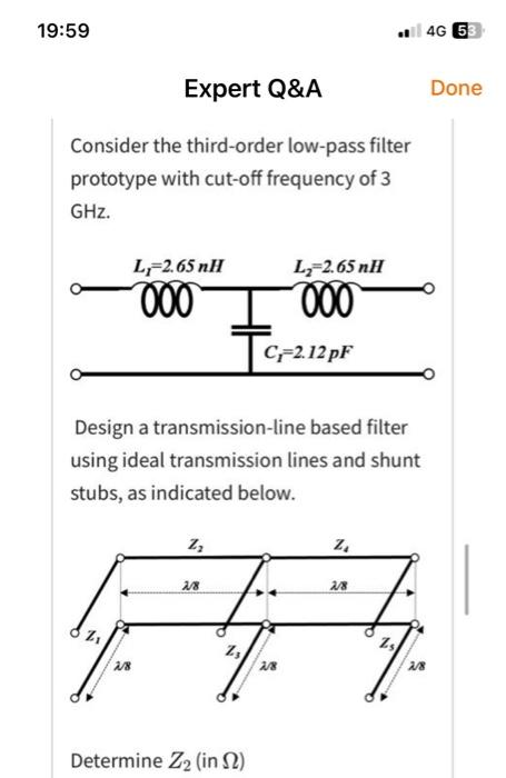 Solved Consider the third-order low-pass filter prototype | Chegg.com