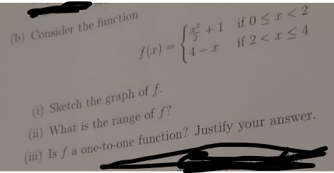 Solved Consider the function f(x) ﻿defined piecewise as | Chegg.com