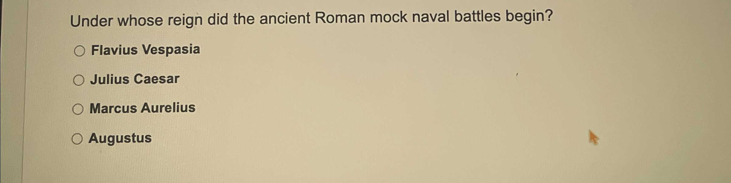 Solved Under whose reign did the ancient Roman mock naval | Chegg.com