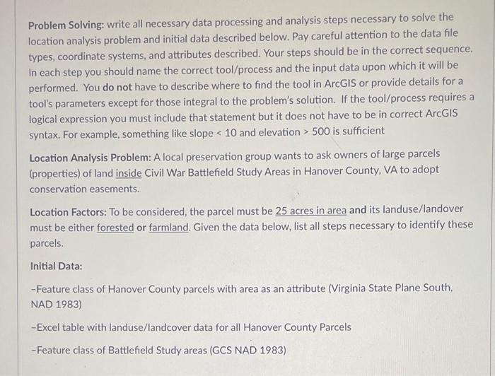 Problem Solving: write all necessary data processing | Chegg.com