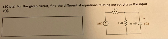 Solved (10 pts) For the given circuit, find the differential | Chegg.com