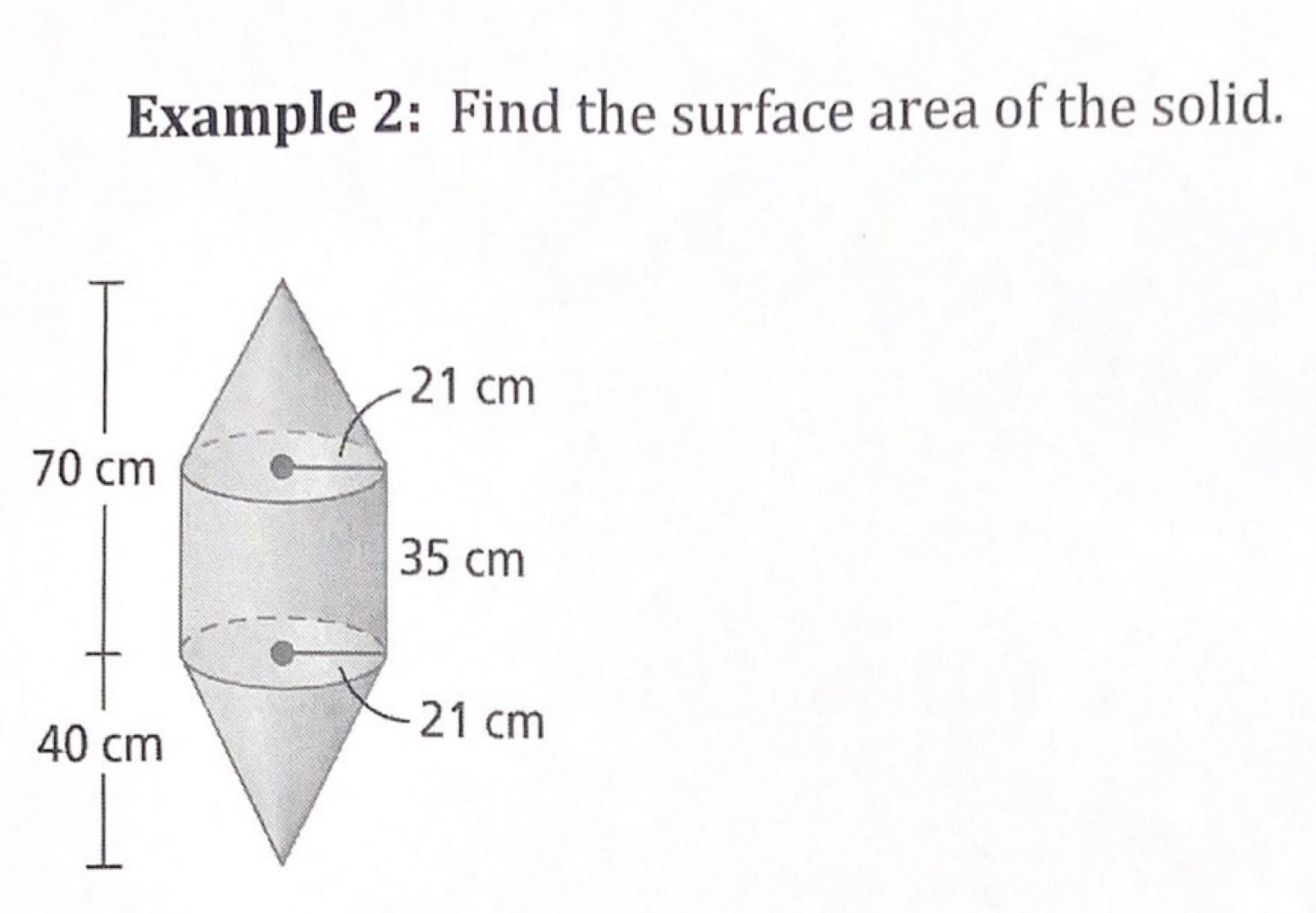 Solved Example 2: Find the surface area of the solid. | Chegg.com