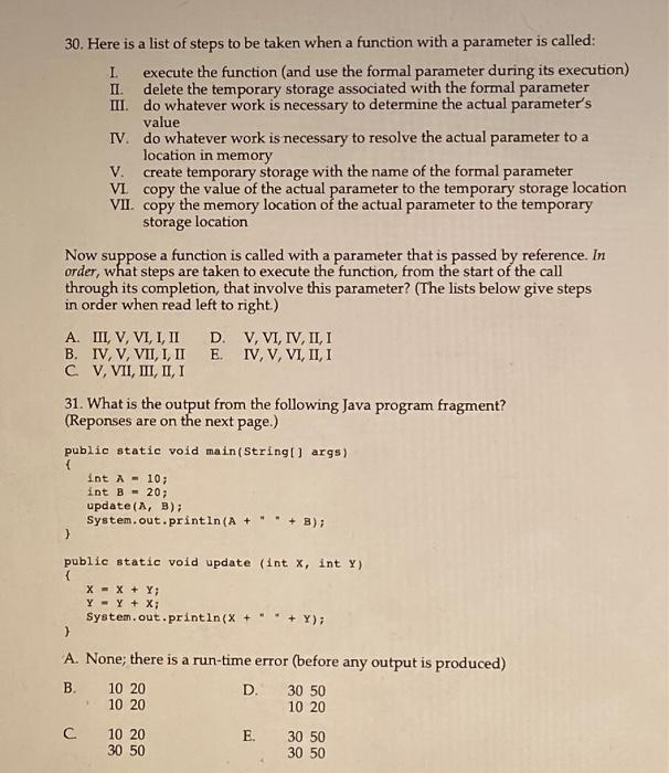 Solved 29. Suppose you wanted to use a function to | Chegg.com