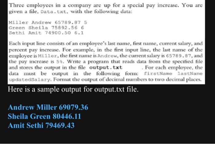 Solved Three employees in a company are up for a special pay | Chegg.com