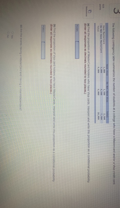 Solved The following contingency table summarizes the number | Chegg.com