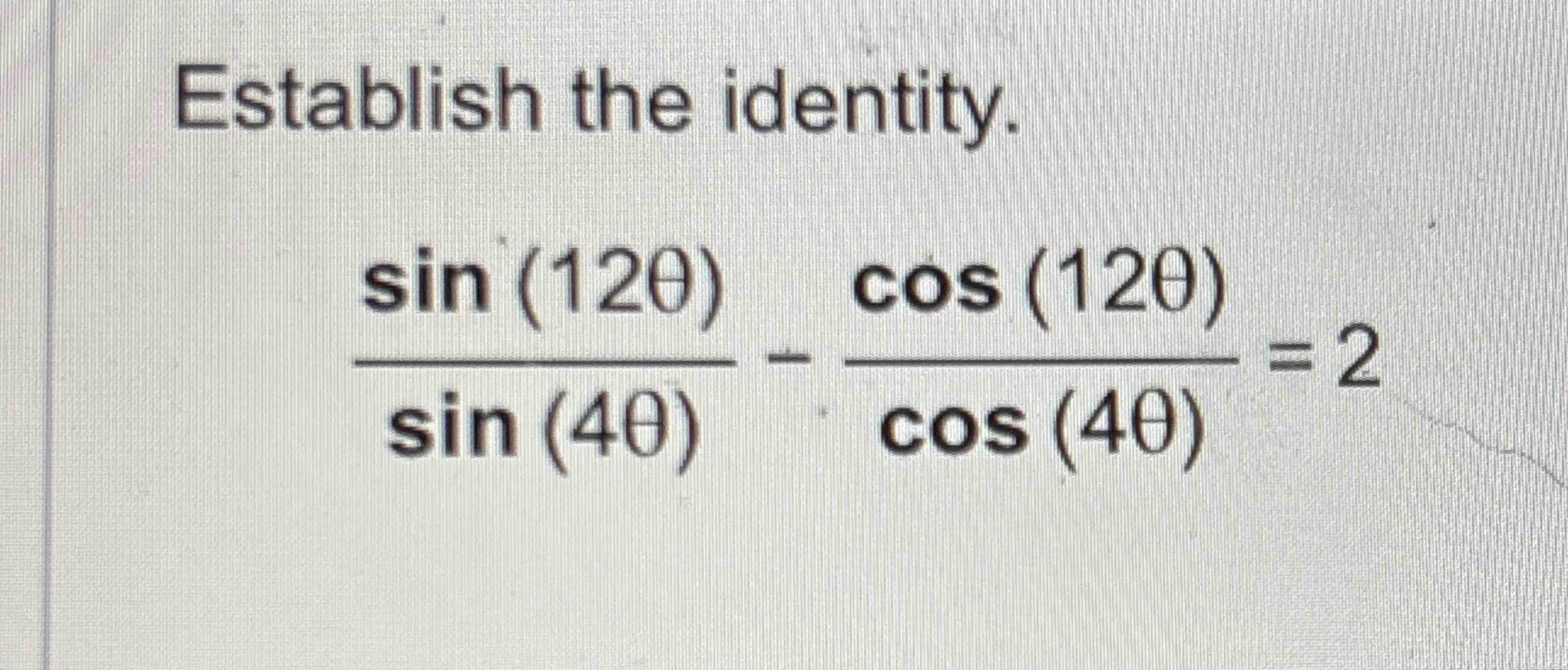 Solved Establish the | Chegg.com