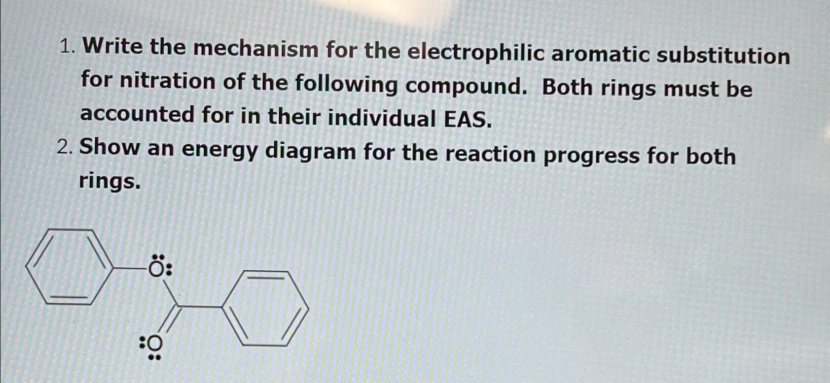 Solved Write the mechanism for the electrophilic aromatic | Chegg.com