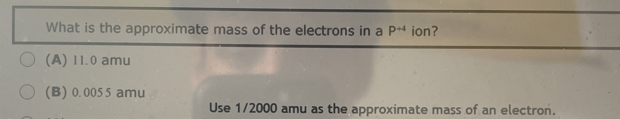 Solved What is the approximate mass of the electrons in a | Chegg.com