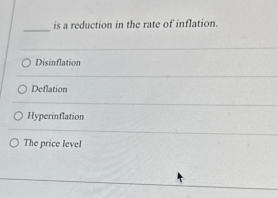 Solved is a reduction in the rate of | Chegg.com