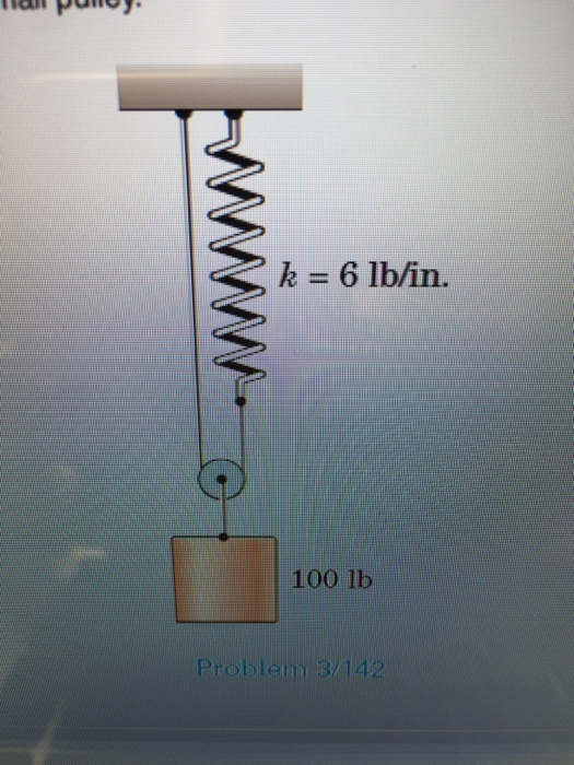 Solved The system is released from rest with the spring | Chegg.com
