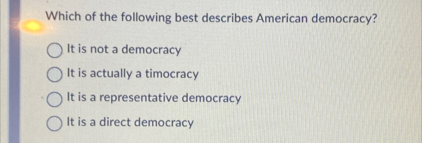 Solved Which of the following best describes American | Chegg.com
