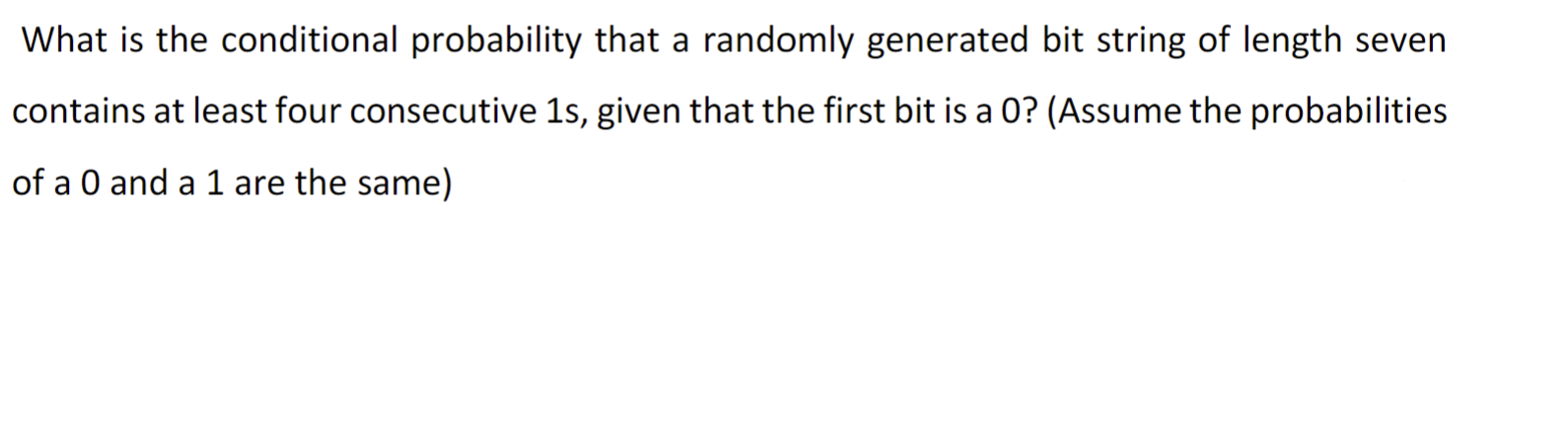 Solved What is the conditional probability that a randomly | Chegg.com