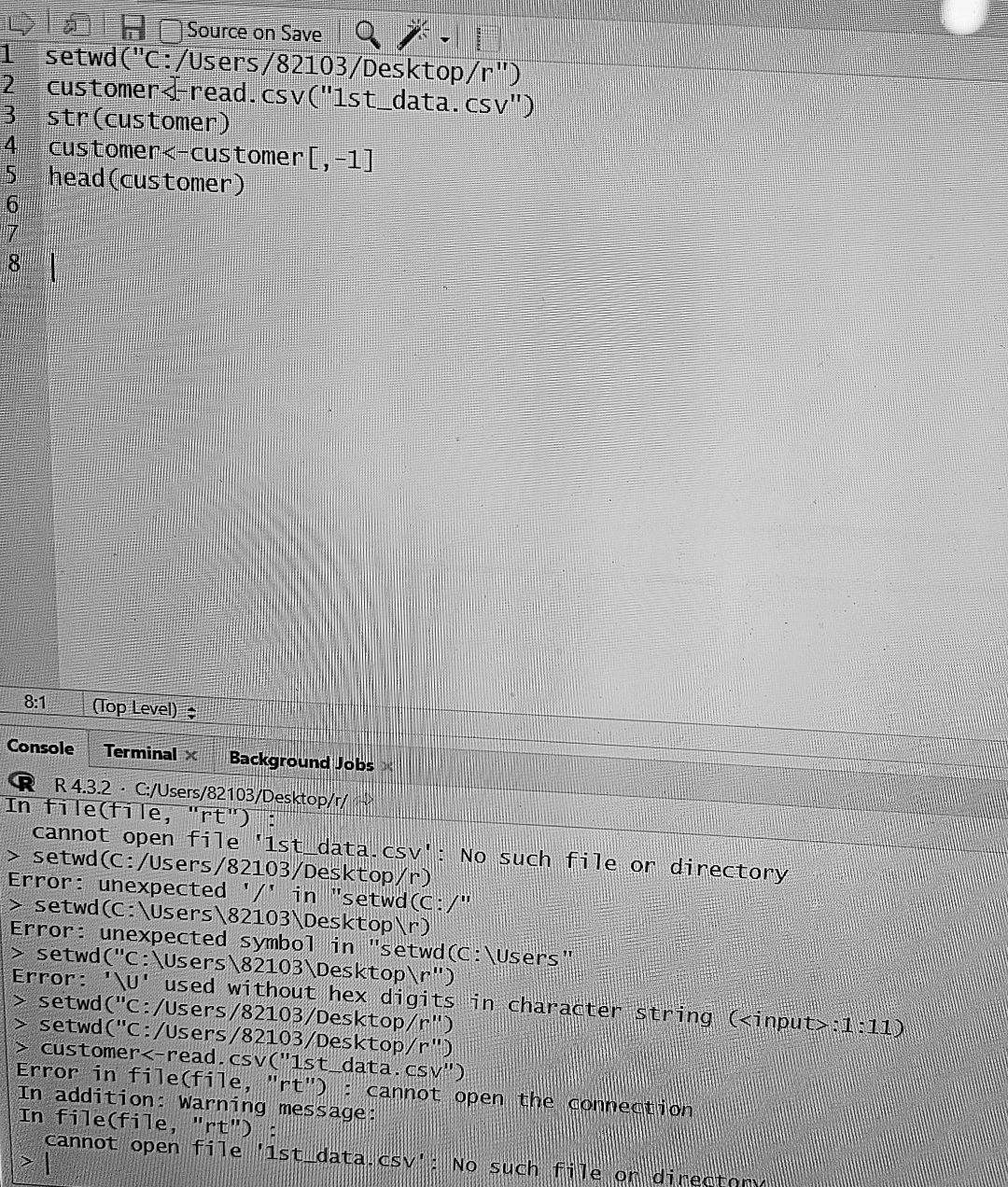 Solved I can't get an Excel file from R Studio. Please help | Chegg.com