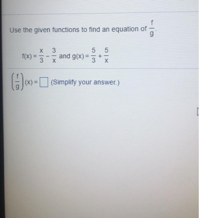 Solved f Use the given functions to find an equation of g 11 | Chegg.com