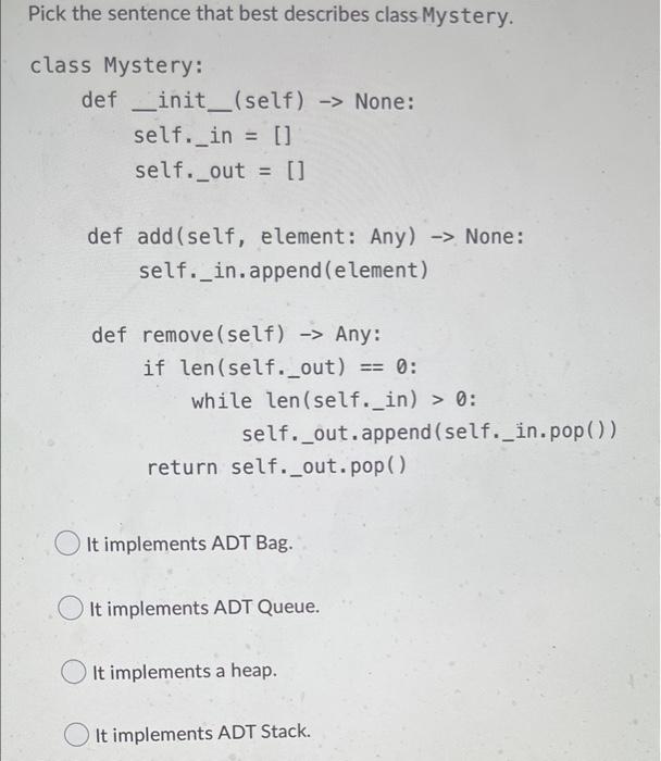 Solved Class LinkedDeque provides these methods: init len_ | Chegg.com