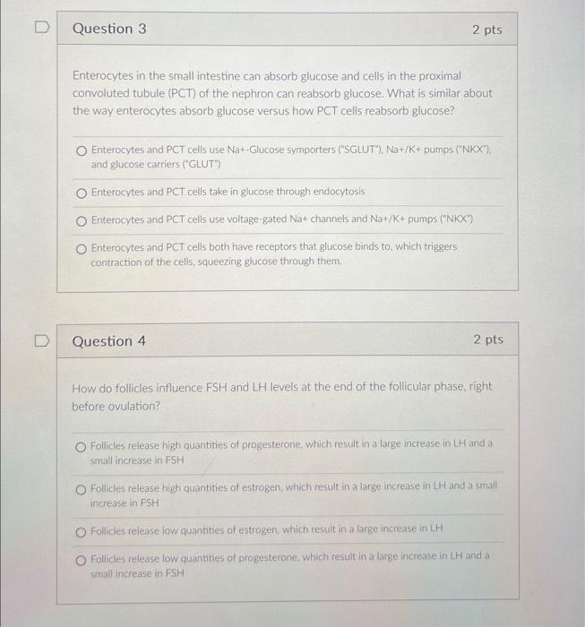 Solved Enterocytes in the small intestine can absorb glucose | Chegg.com