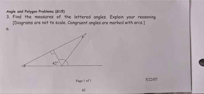 Solved Angle and Polygon Problems (15) 3. Find the measures | Chegg.com