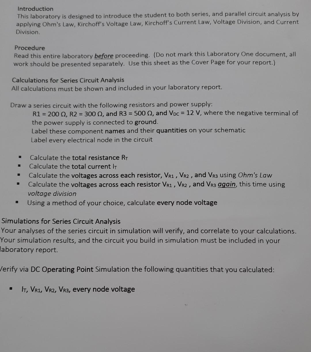 Solved Introduction This laboratory is designed to introduce | Chegg.com