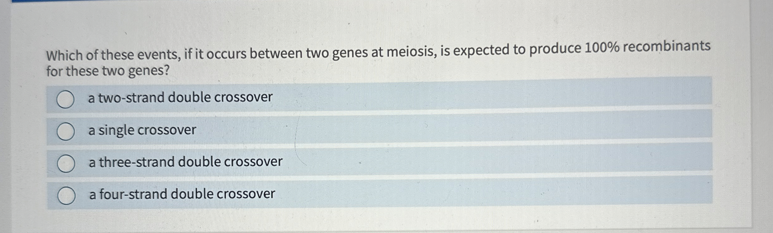 Solved Which of these events, if it occurs between two genes | Chegg.com