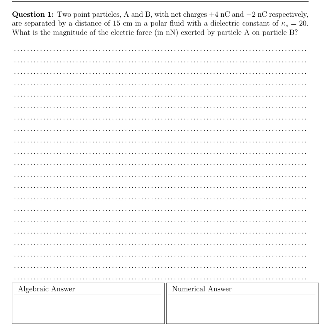 Solved Question 1: Two point particles, A and B, ﻿with net | Chegg.com