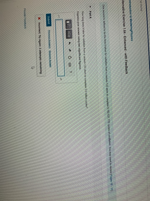 Solved se Home ntroduction to Mastering Physics lternative | Chegg.com