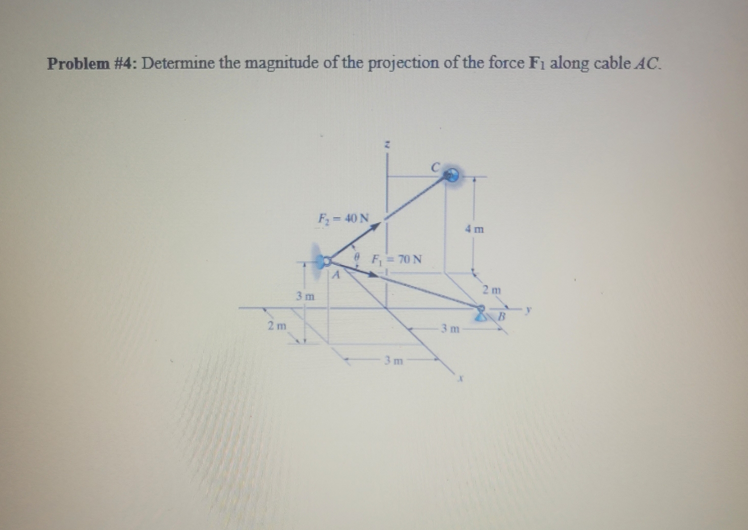 Solved Problem 4 Determine The Magnitude Of The Projection