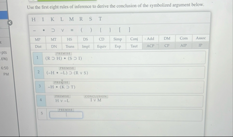 Use the first eight rules of inference to derive the | Chegg.com