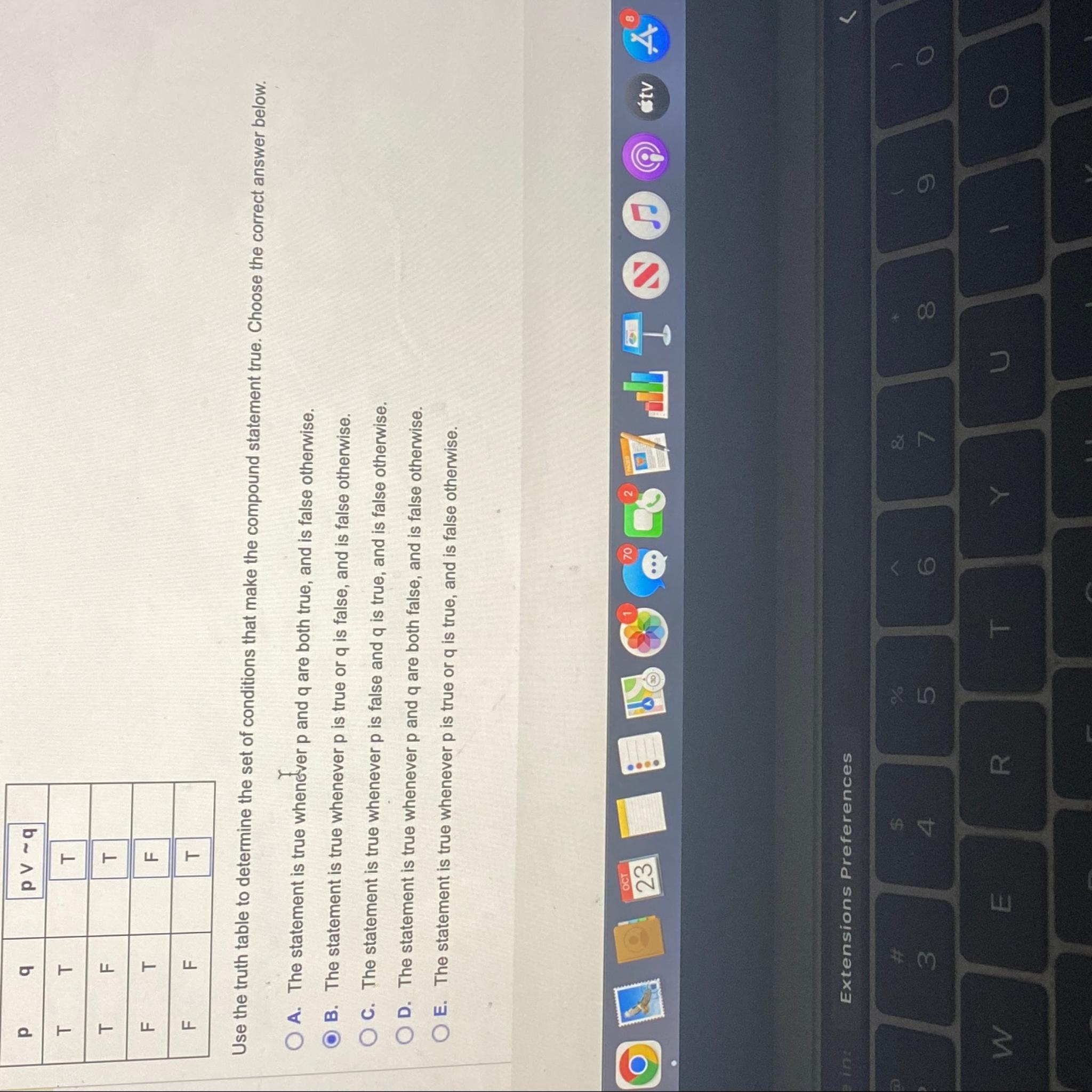 Solved \table[[p,q,pv∼q | Chegg.com