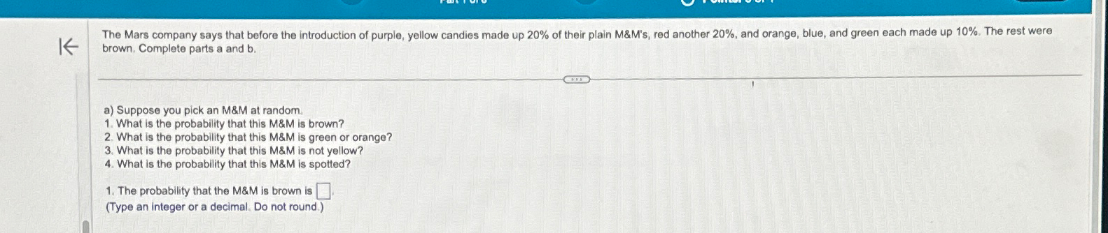 Solved brown. Complete parts a and b.a) ﻿Suppose you pick an | Chegg.com
