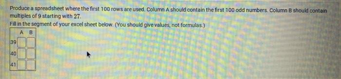 Solved Produce a spreadsheet where the first 100 rows are | Chegg.com