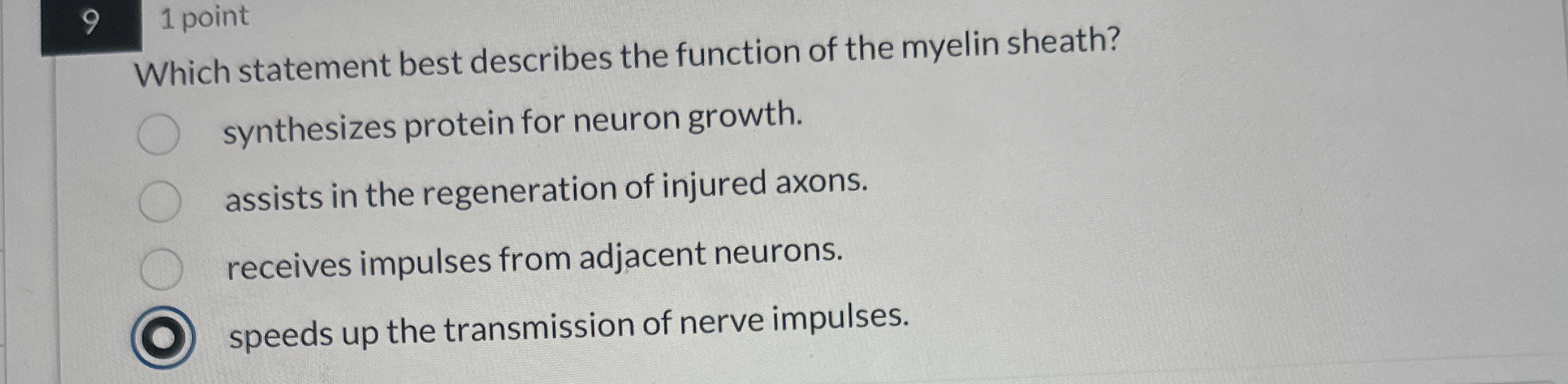 Solved 9 1 ﻿pointWhich statement best describes the function | Chegg.com