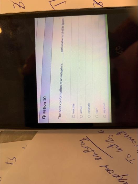 Solved is 3 Question 10 The bent conformation of an | Chegg.com