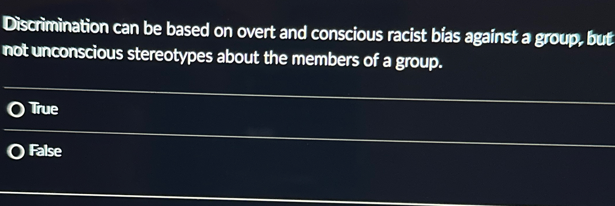 Solved Discrimination can be based on overt and conscious | Chegg.com