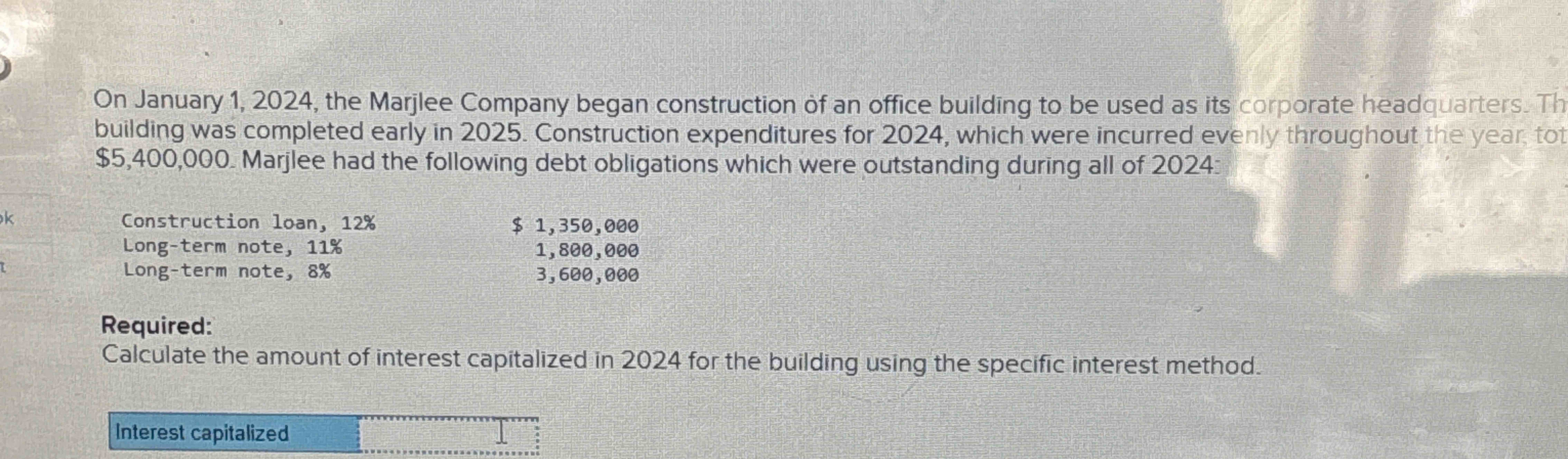 Solved On January 1, 2024, ﻿the Marjlee Company began | Chegg.com