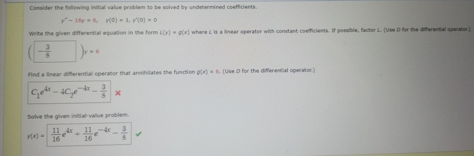 Solved Consider the following initial value problem to be | Chegg.com