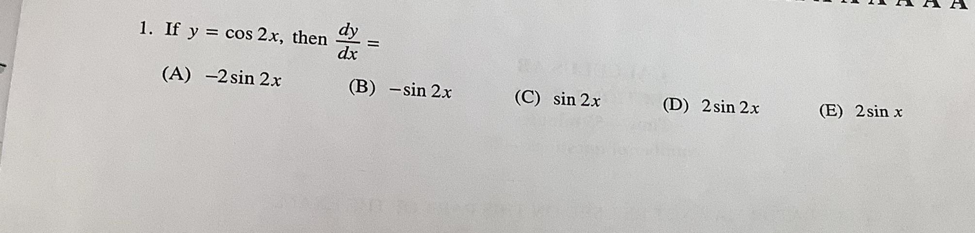Solved If y=cos2x, ﻿then | Chegg.com