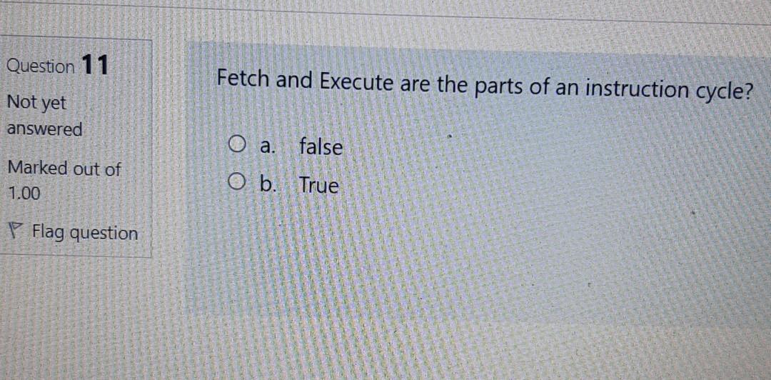Solved Question 11 Fetch and Execute are the parts of an | Chegg.com