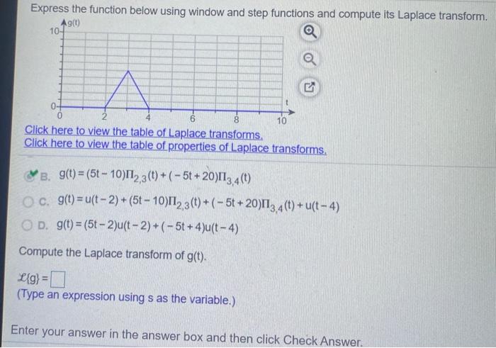 Solved Express the function below using window and step | Chegg.com